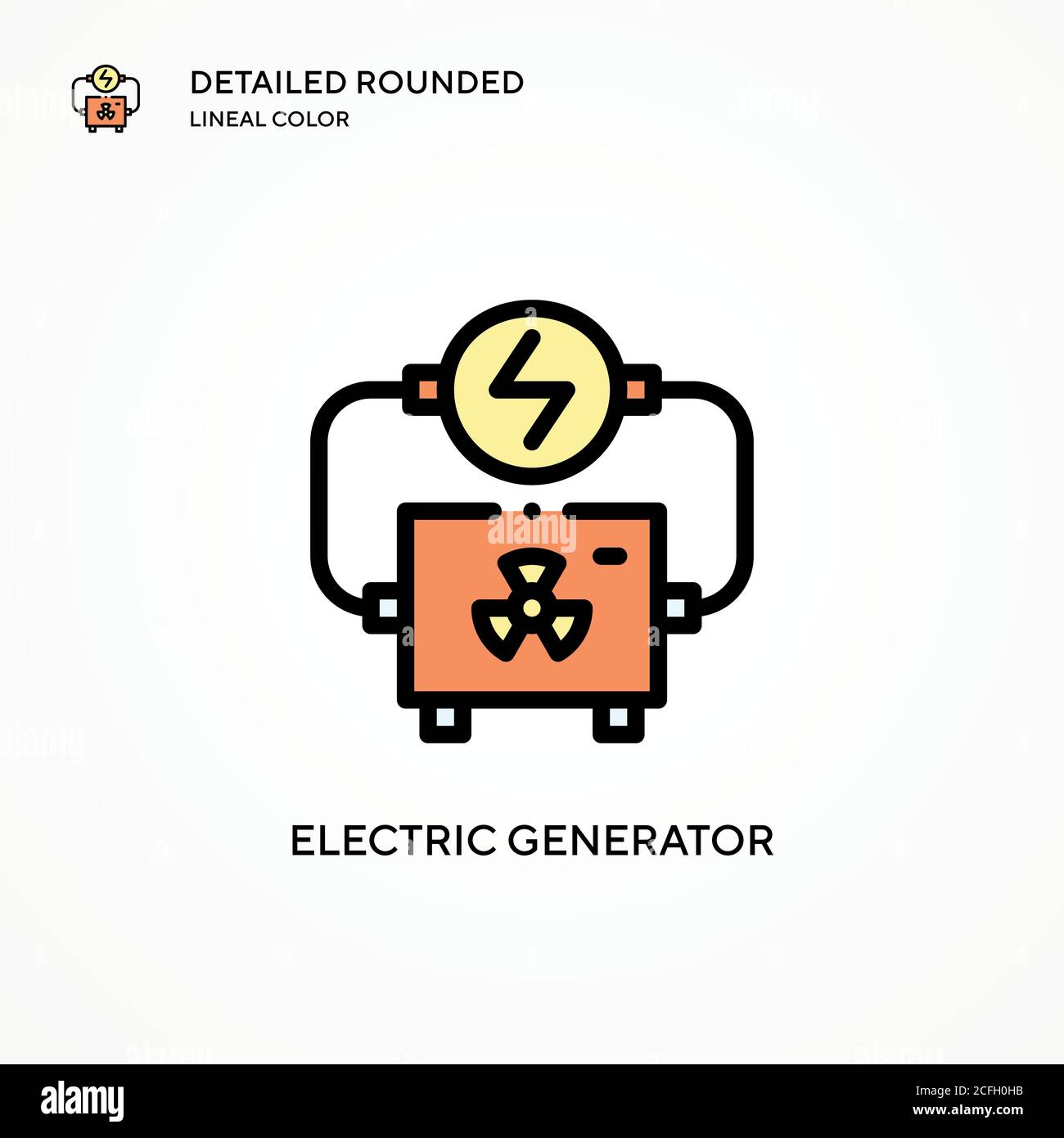 Electric generator vector icon. Modern vector illustration concepts ...