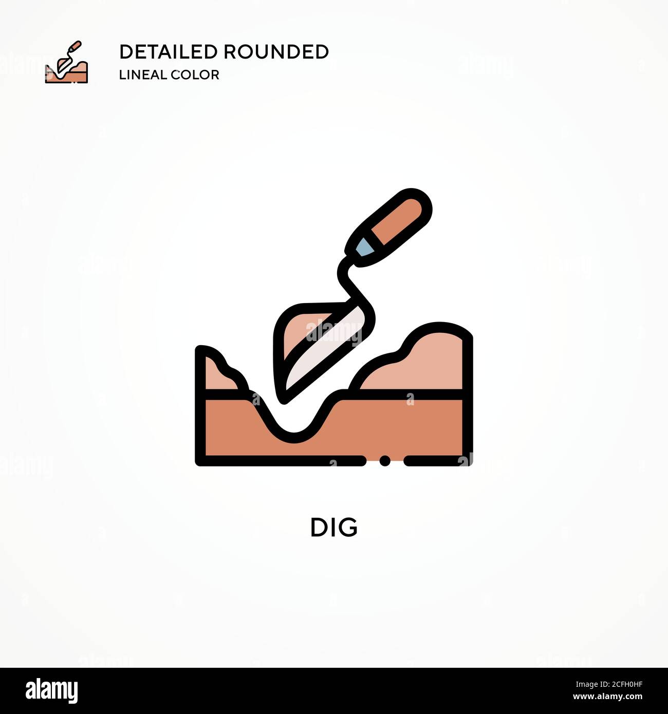 Dig vector icon. Modern vector illustration concepts. Easy to edit and ...