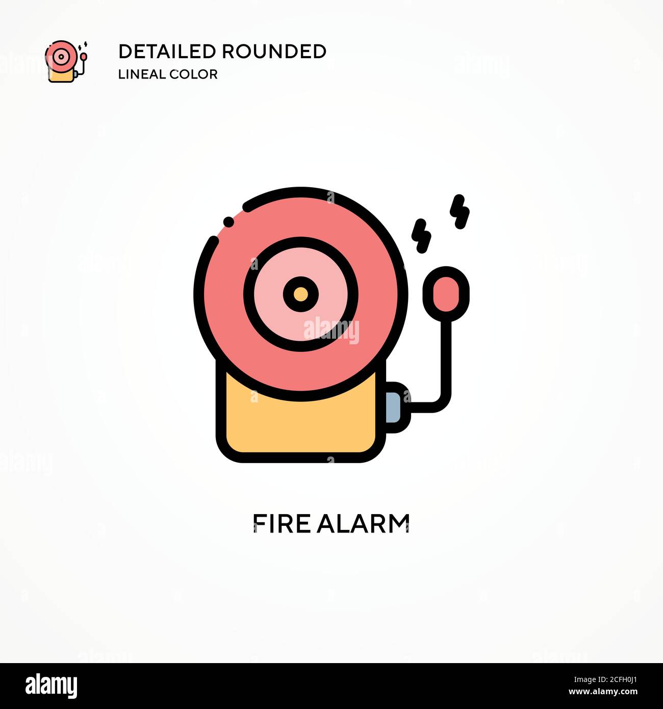 Fire alarm vector icon. Modern vector illustration concepts. Easy to ...