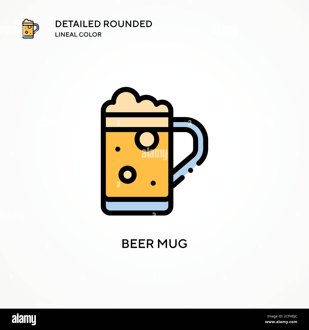 Beer mug vector icon. Modern vector illustration concepts. Easy to edit ...