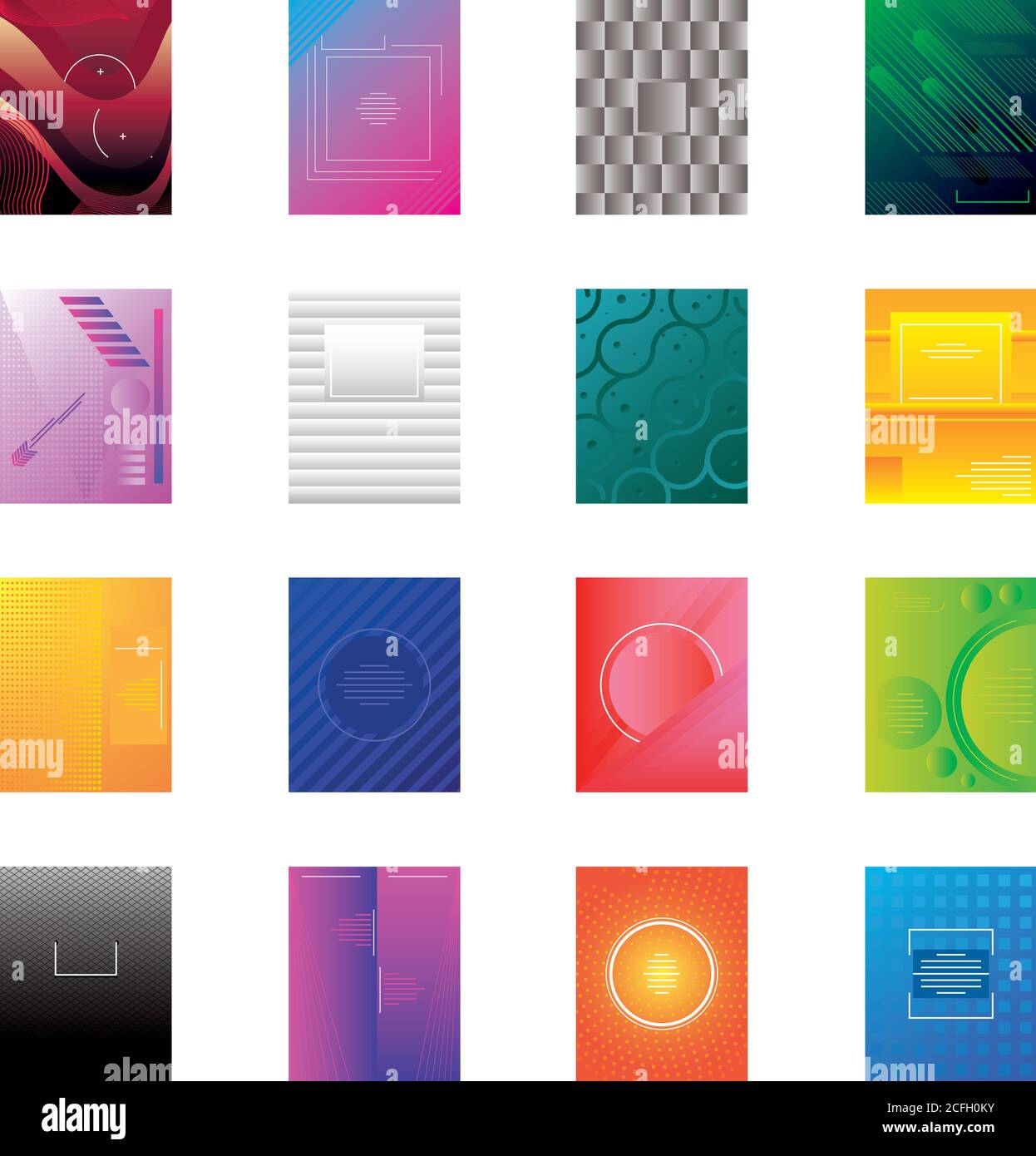 set of colorful abstract backgrounds vector illustration design Stock ...