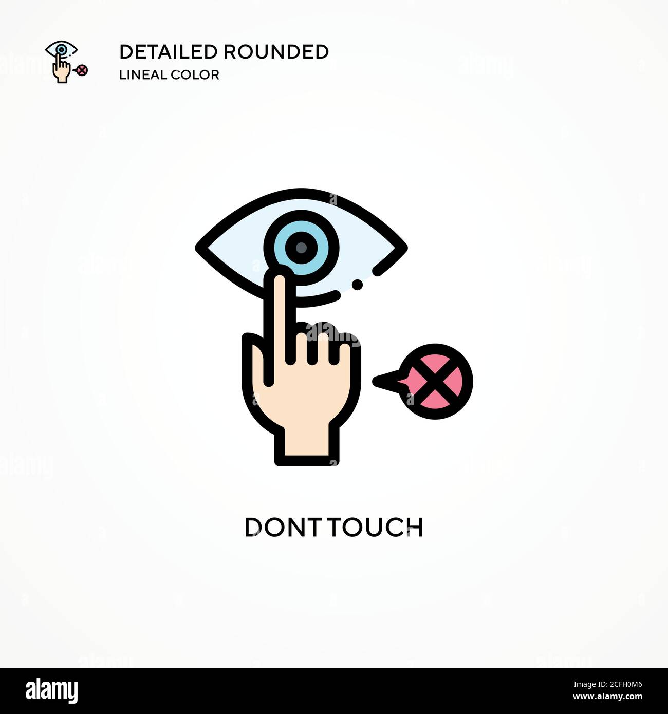 Dont touch vector icon. Modern vector illustration concepts. Easy to ...