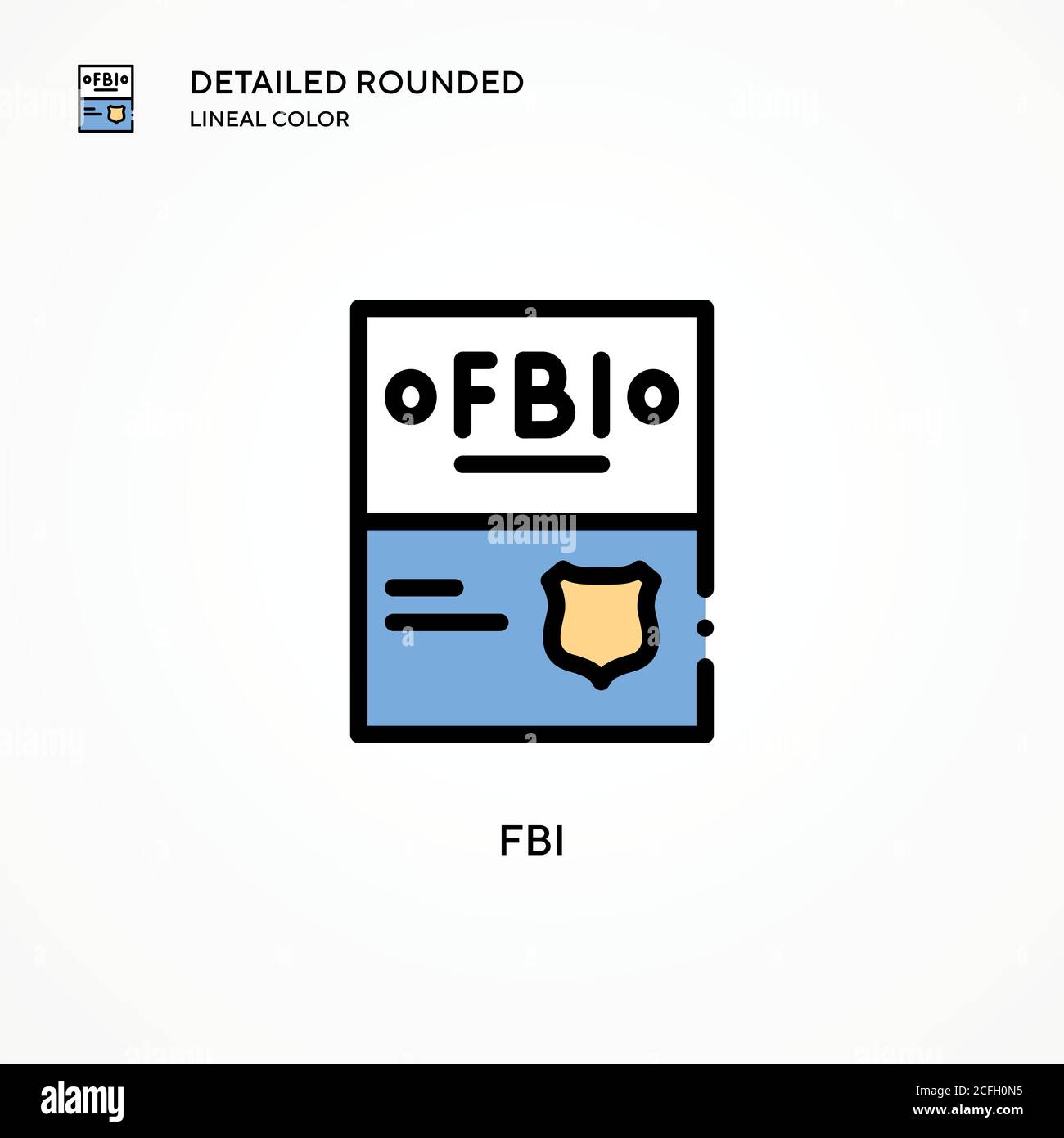 Fbi vector icon. Modern vector illustration concepts. Easy to edit and ...
