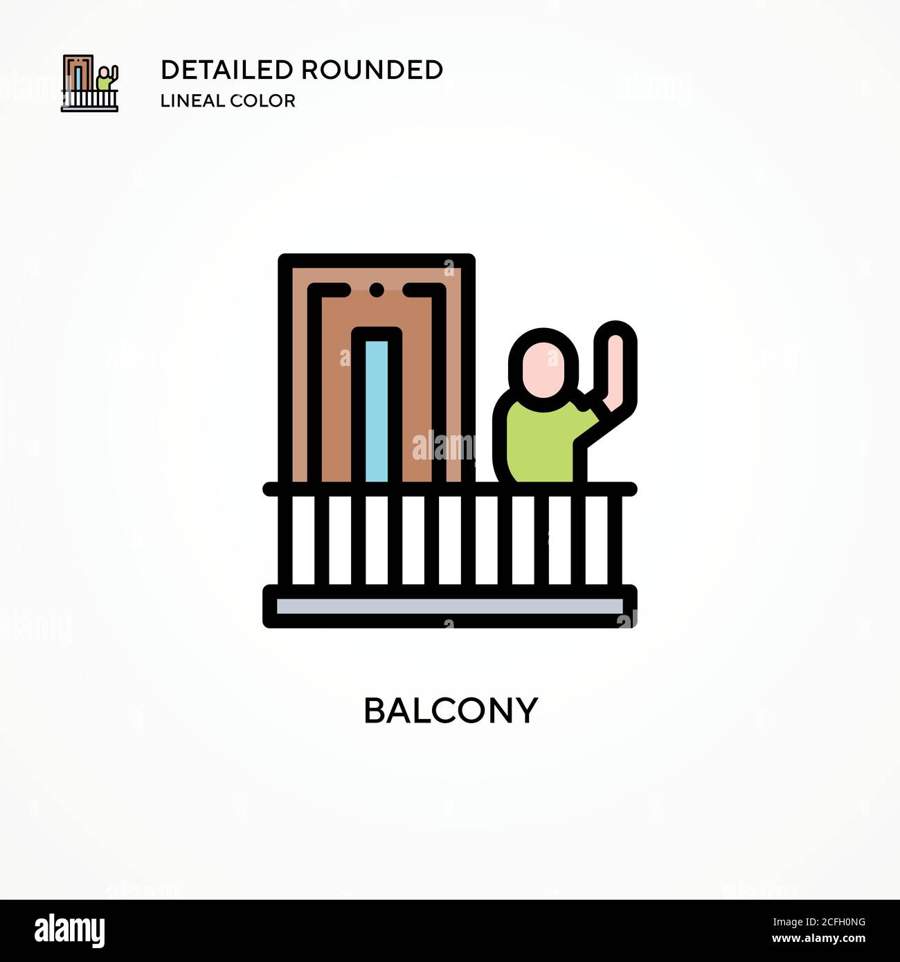 Balcony vector icon. Modern vector illustration concepts. Easy to edit ...