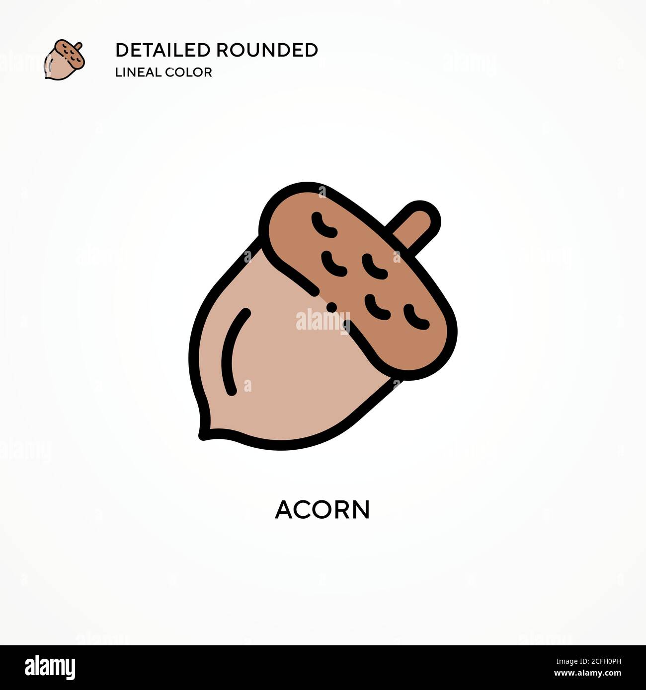 Acorn vector icon. Modern vector illustration concepts. Easy to edit ...