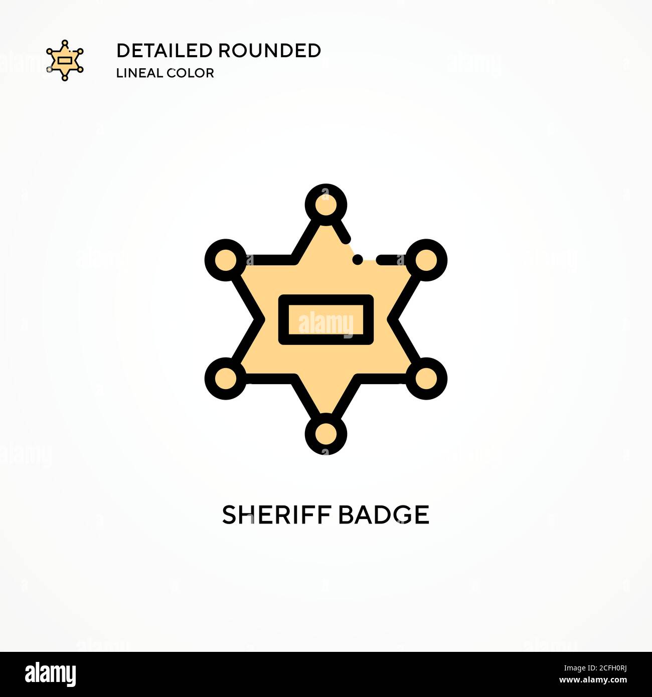 Sheriff badge vector icon. Modern vector illustration concepts. Easy to ...