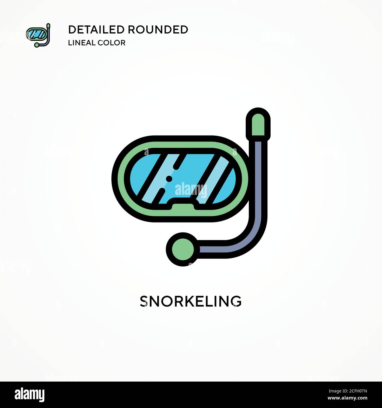 Snorkeling vector icon. Modern vector illustration concepts. Easy to ...