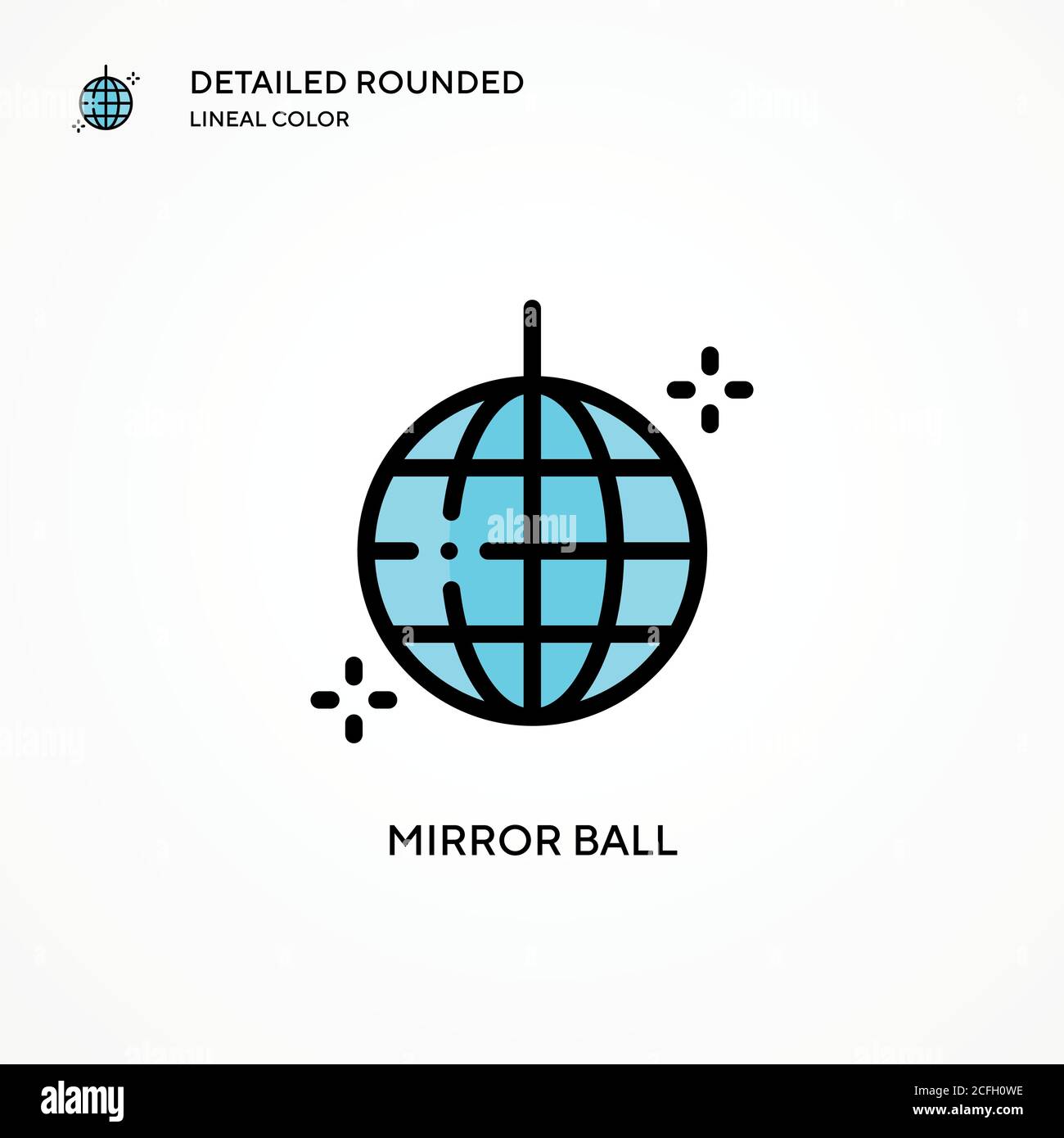Mirror ball vector icon. Modern vector illustration concepts. Easy to ...