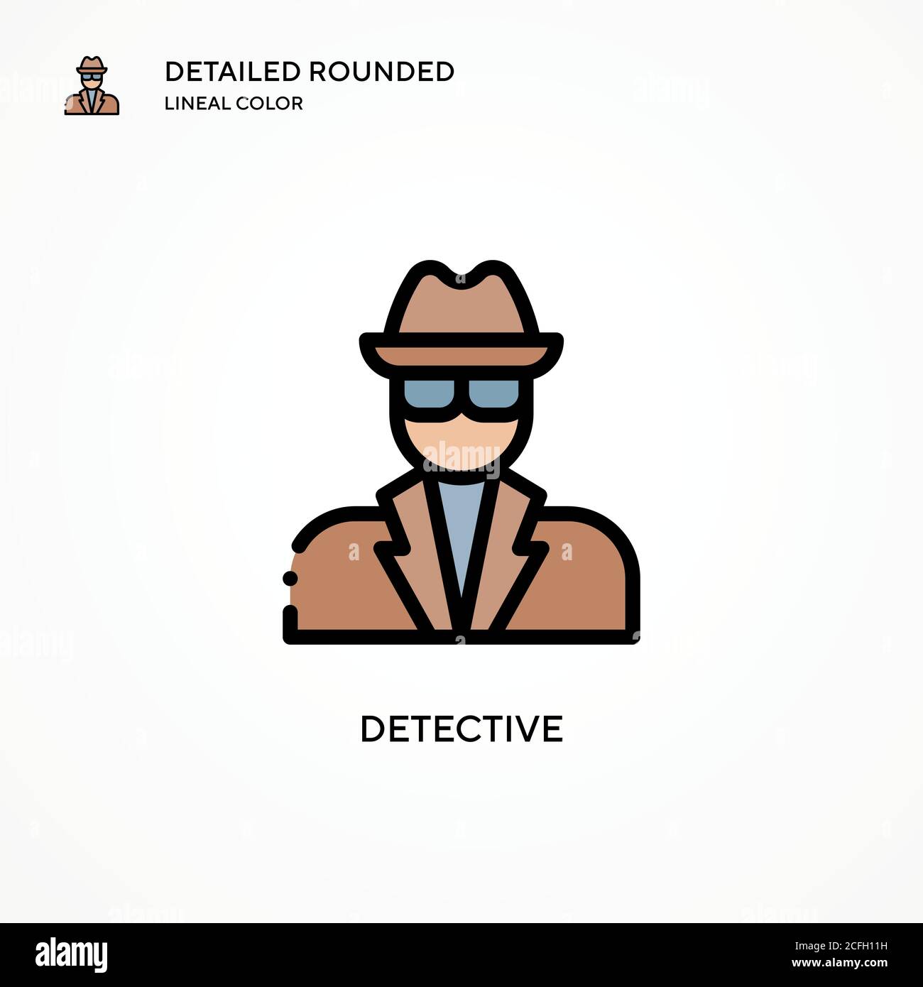 Detective vector icon. Modern vector illustration concepts. Easy to ...