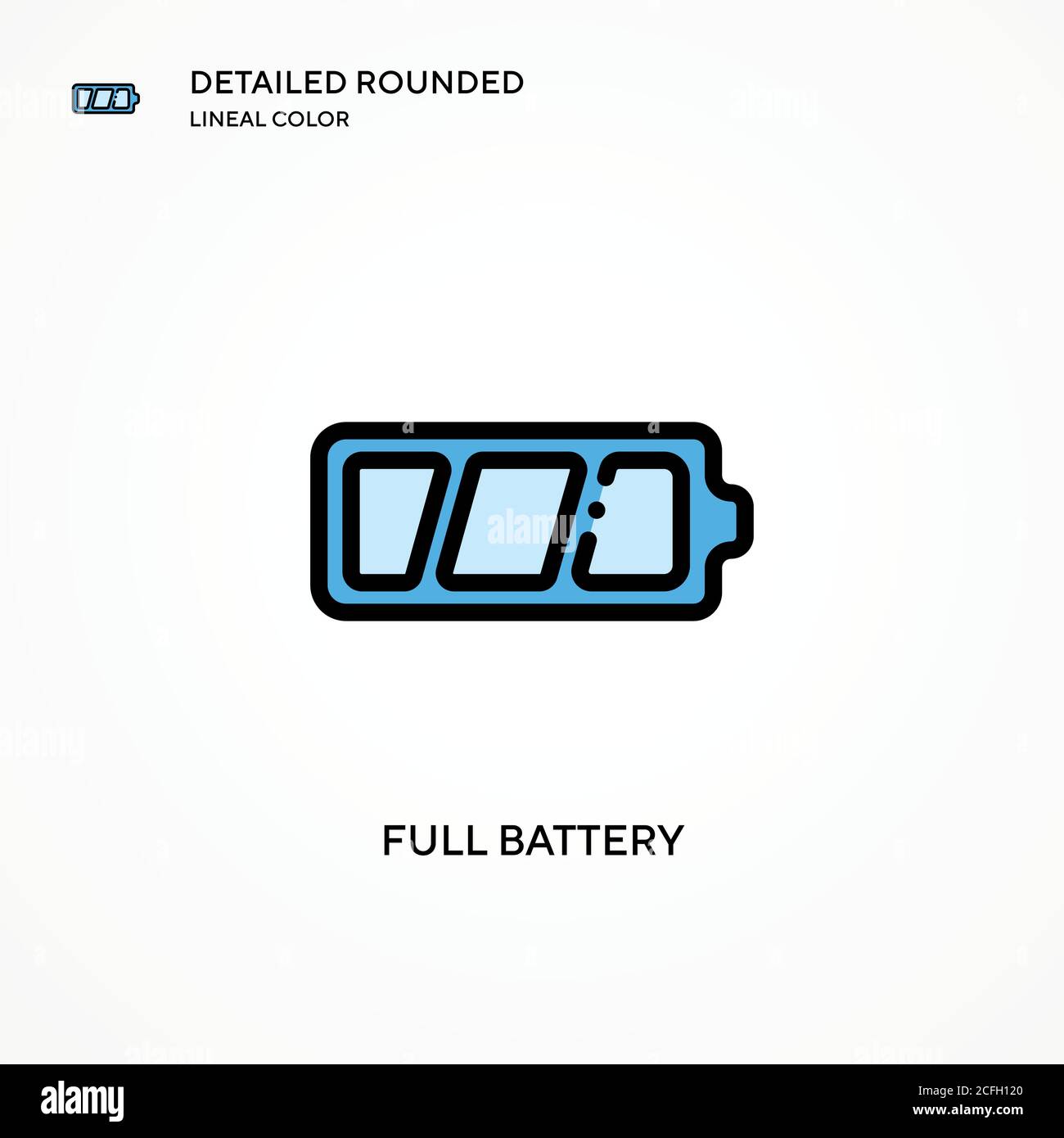 Full battery vector icon. Modern vector illustration concepts. Easy to ...