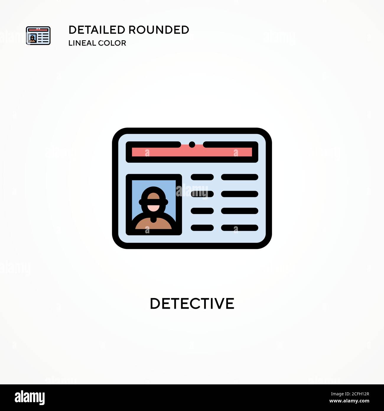 Detective vector icon. Modern vector illustration concepts. Easy to ...