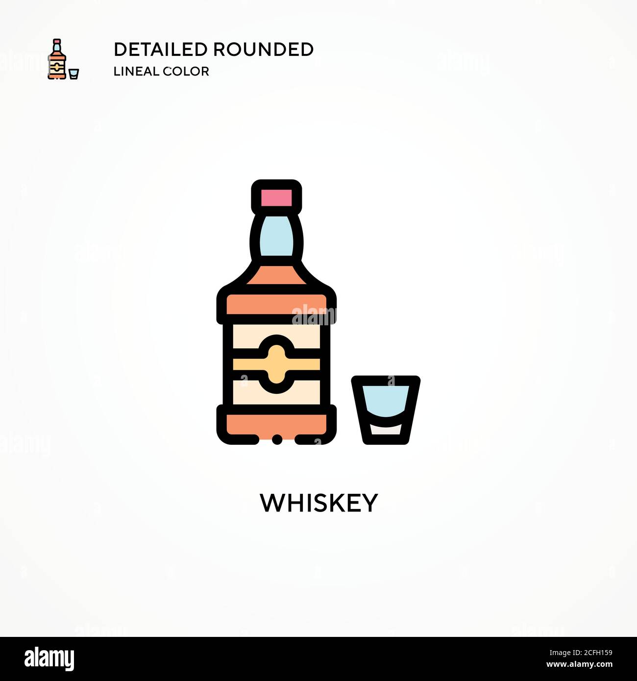 Whiskey vector icon. Modern vector illustration concepts. Easy to edit ...