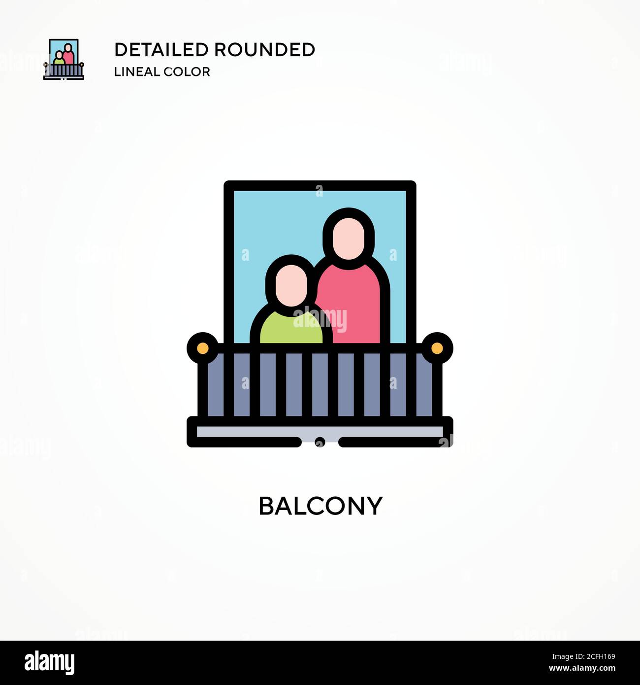 Balcony vector icon. Modern vector illustration concepts. Easy to edit ...