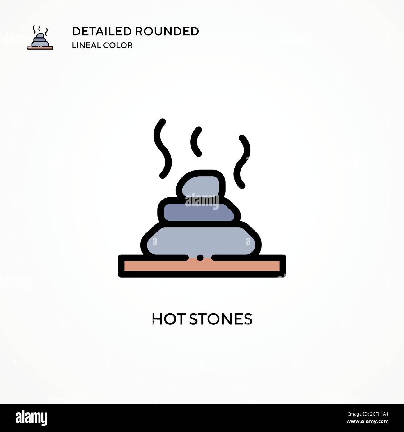Hot stones vector icon. Modern vector illustration concepts. Easy to ...