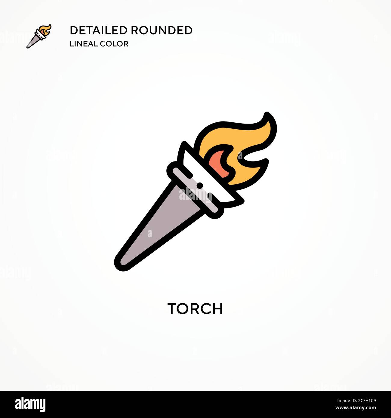 Torch vector icon. Modern vector illustration concepts. Easy to edit ...