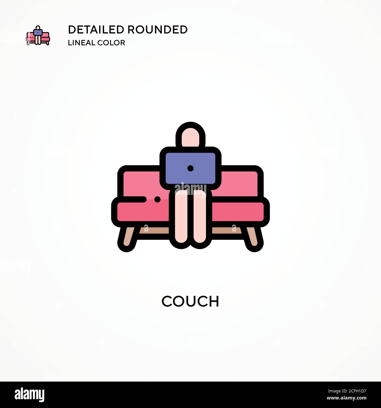 Couch vector icon. Modern vector illustration concepts. Easy to edit ...