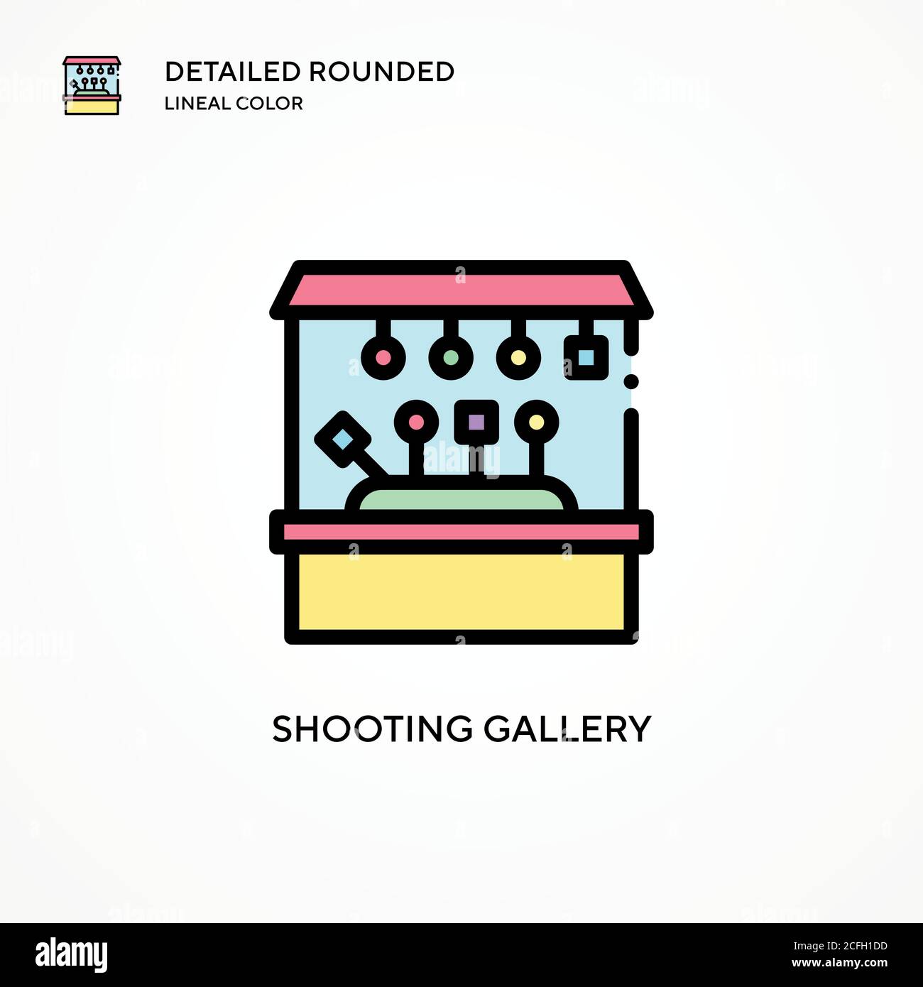 Shooting gallery vector icon. Modern vector illustration concepts. Easy ...