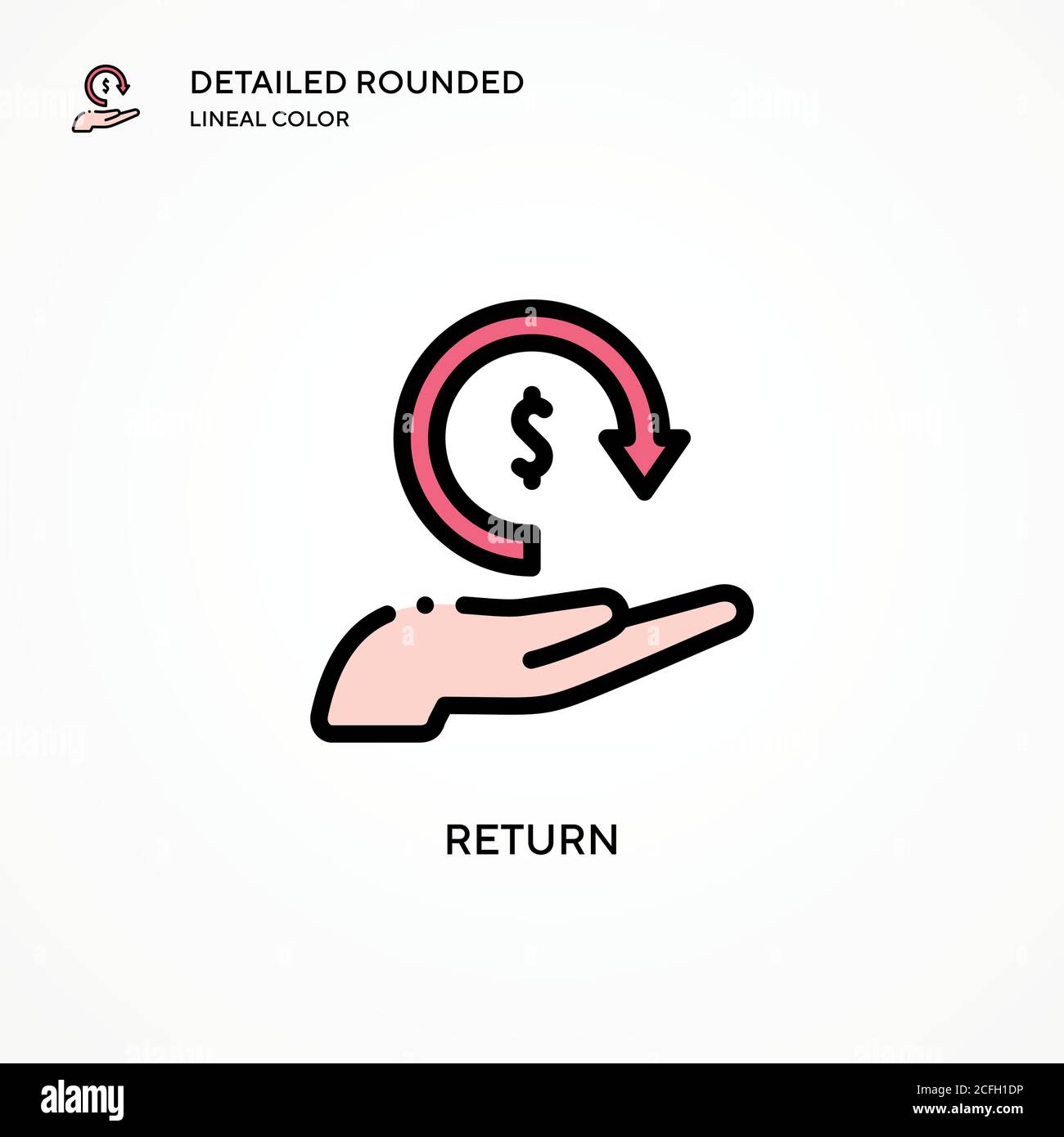 Return vector icon. Modern vector illustration concepts. Easy to edit ...