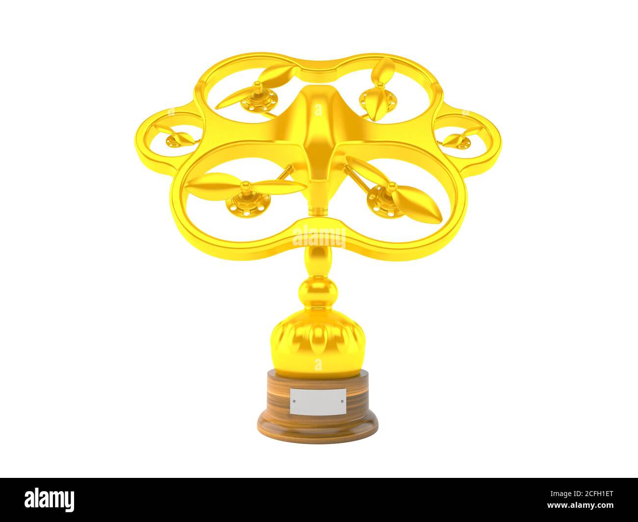 Drone trophy isolated on white background Stock Photo - Alamy