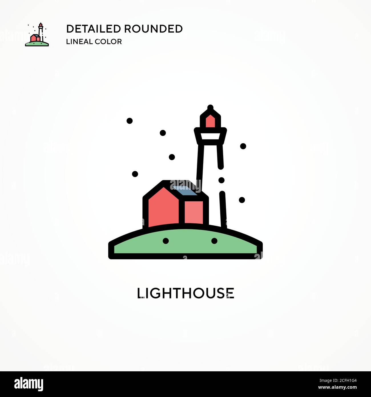 Lighthouse vector icon. Modern vector illustration concepts. Easy to ...