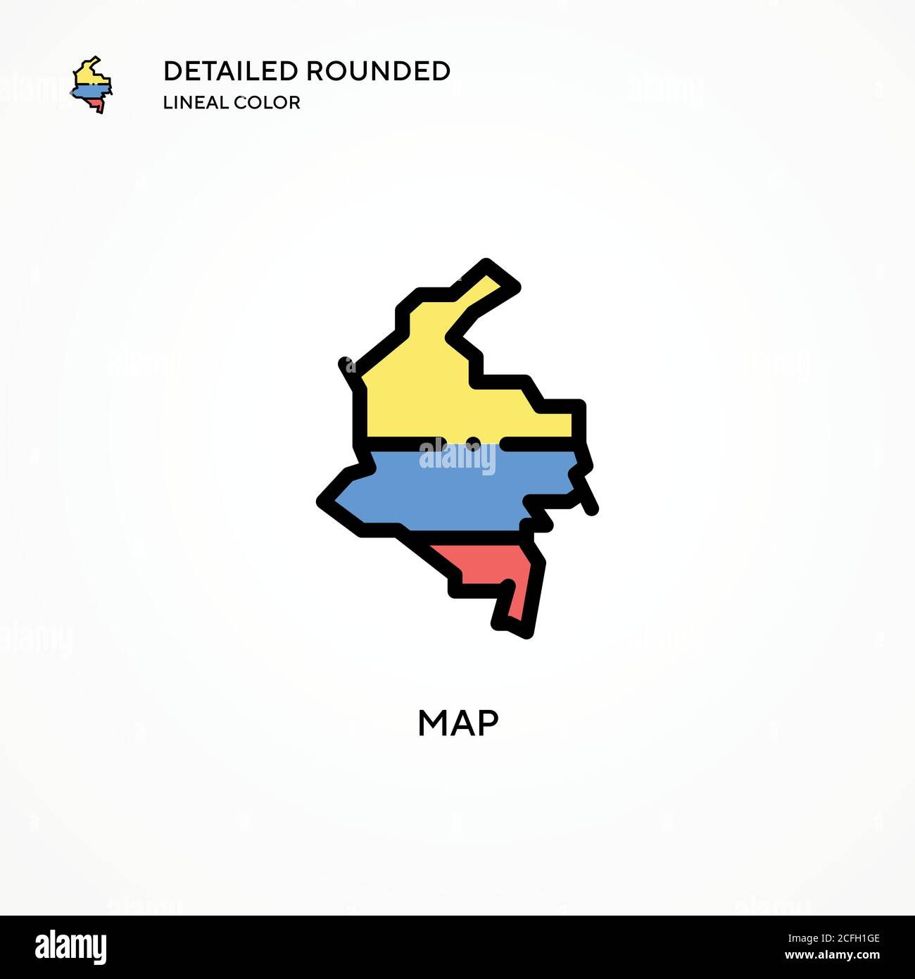 Map vector icon. Modern vector illustration concepts. Easy to edit and ...