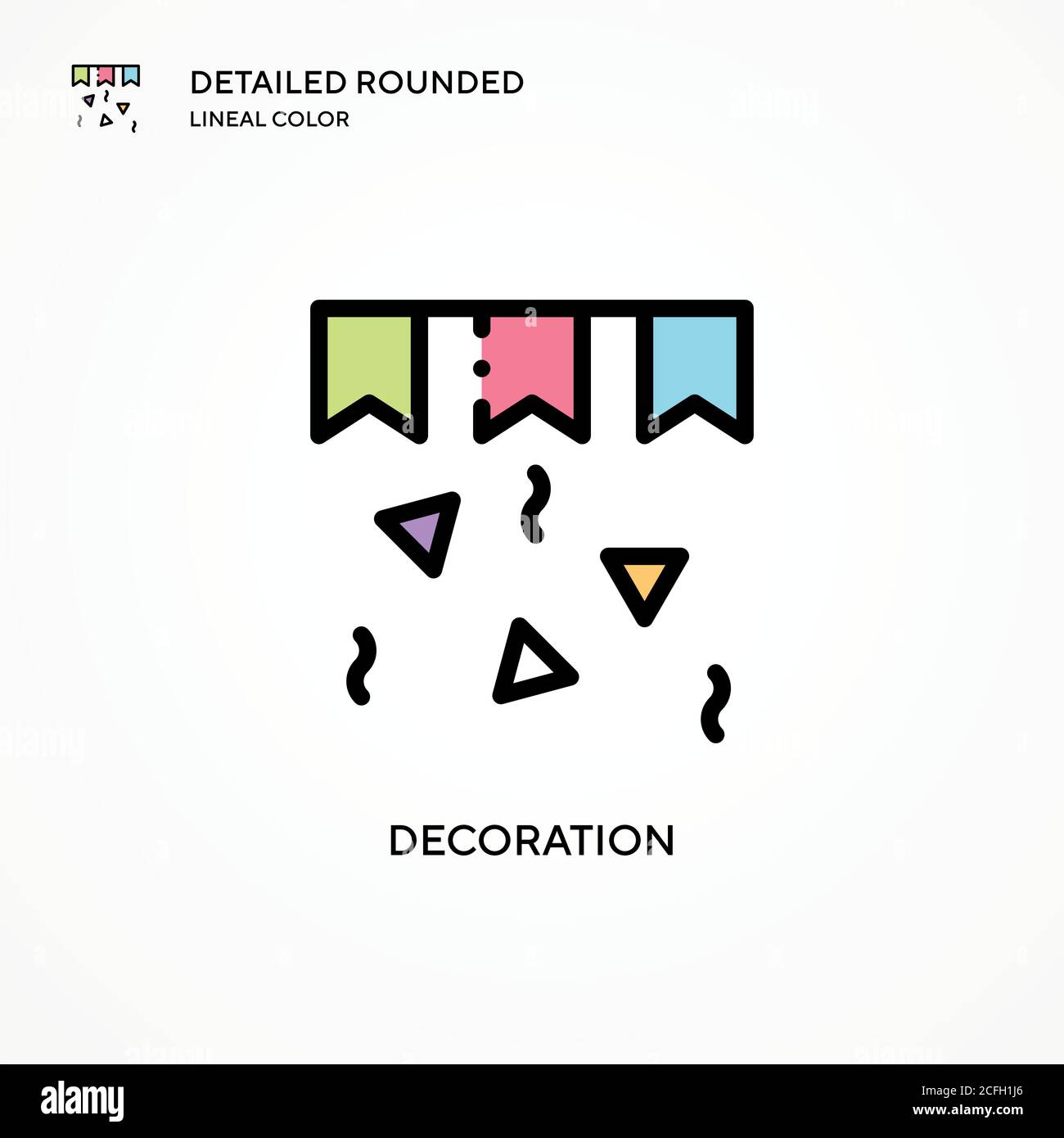 Decoration vector icon. Modern vector illustration concepts. Easy to ...