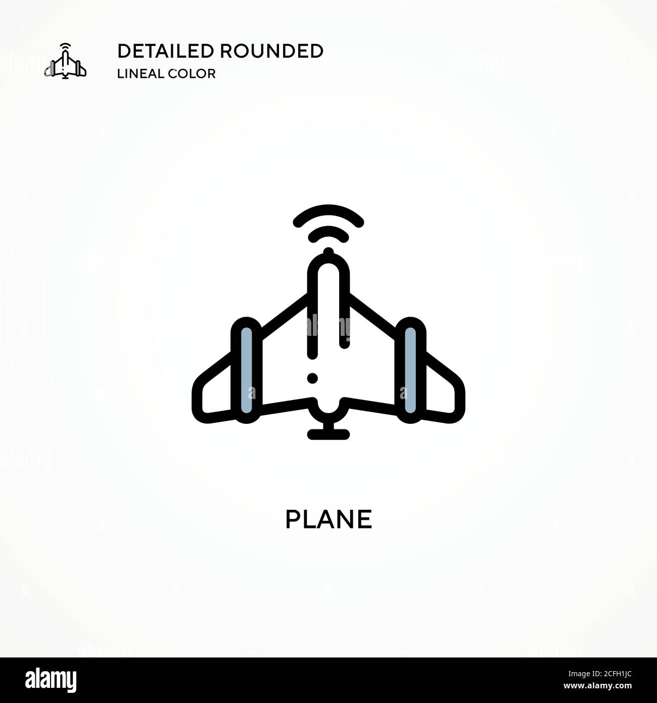 Plane vector icon. Modern vector illustration concepts. Easy to edit ...