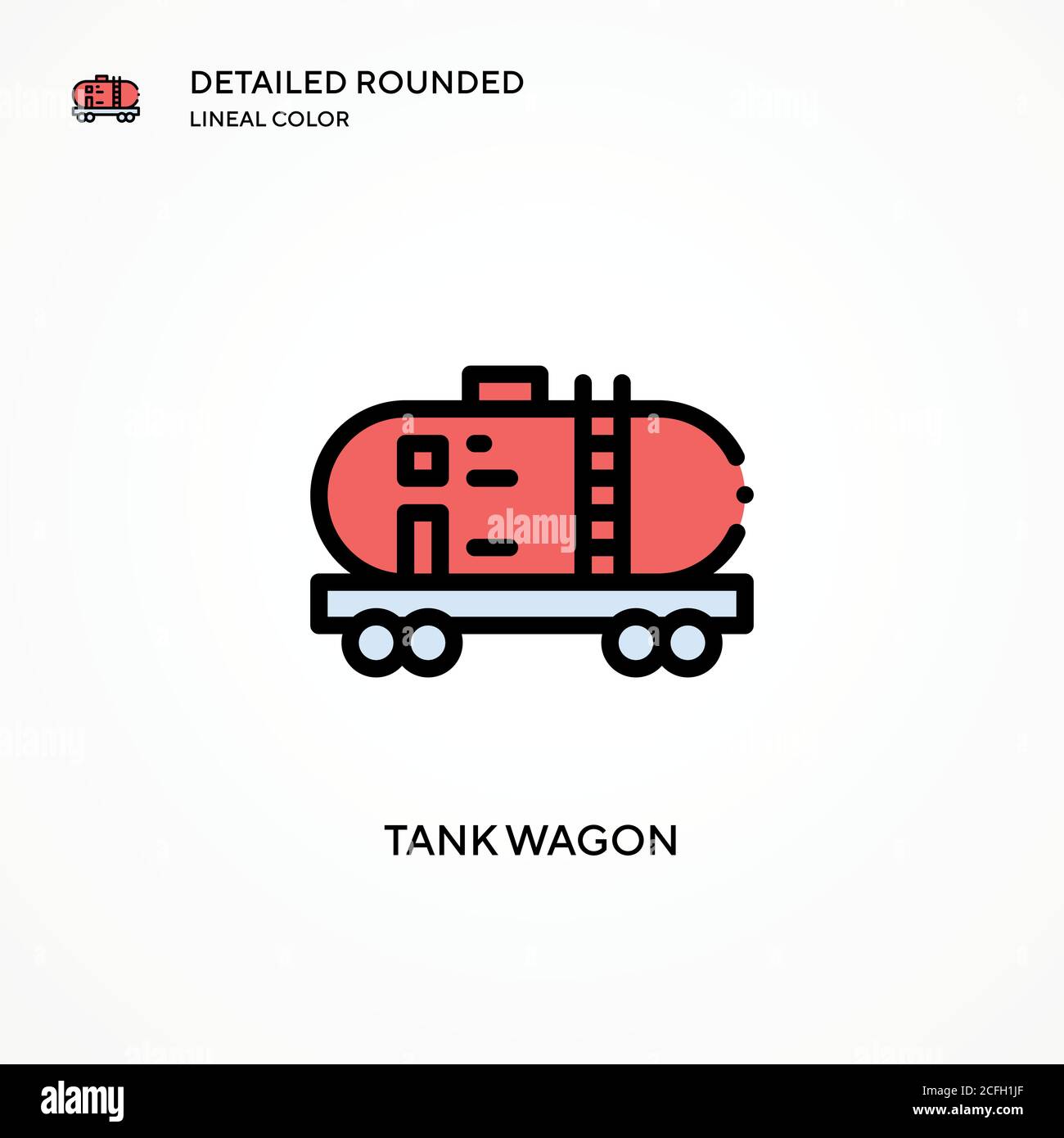 Tank wagon vector icon. Modern vector illustration concepts. Easy to ...