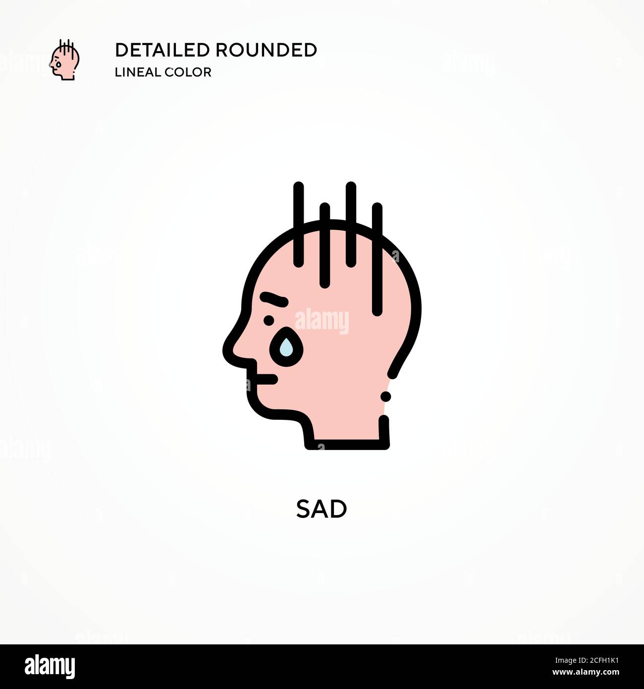 Sad vector icon. Modern vector illustration concepts. Easy to edit and ...