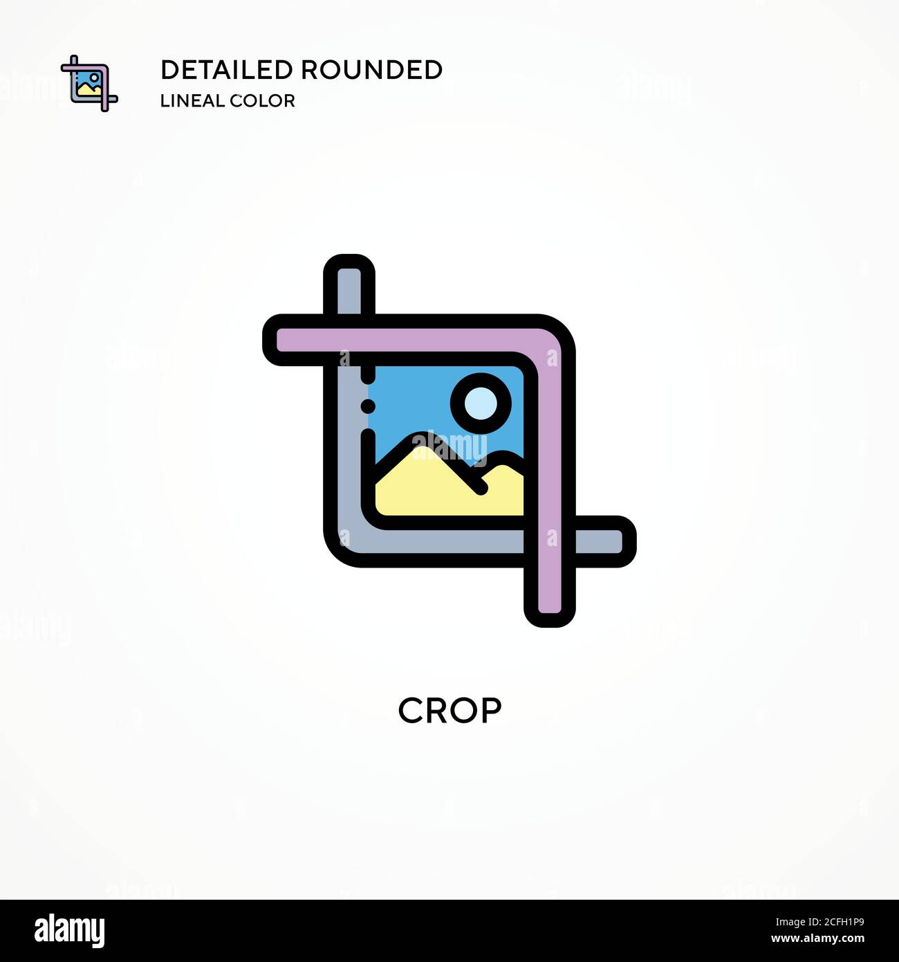 Crop vector icon. Modern vector illustration concepts. Easy to edit and ...