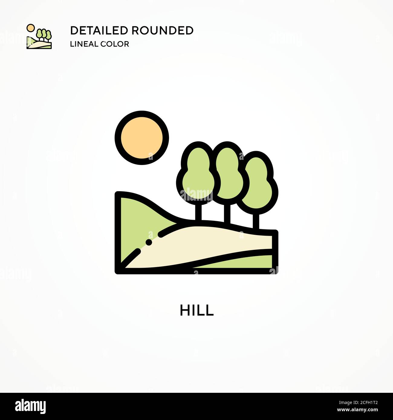Hill vector icon. Modern vector illustration concepts. Easy to edit and ...