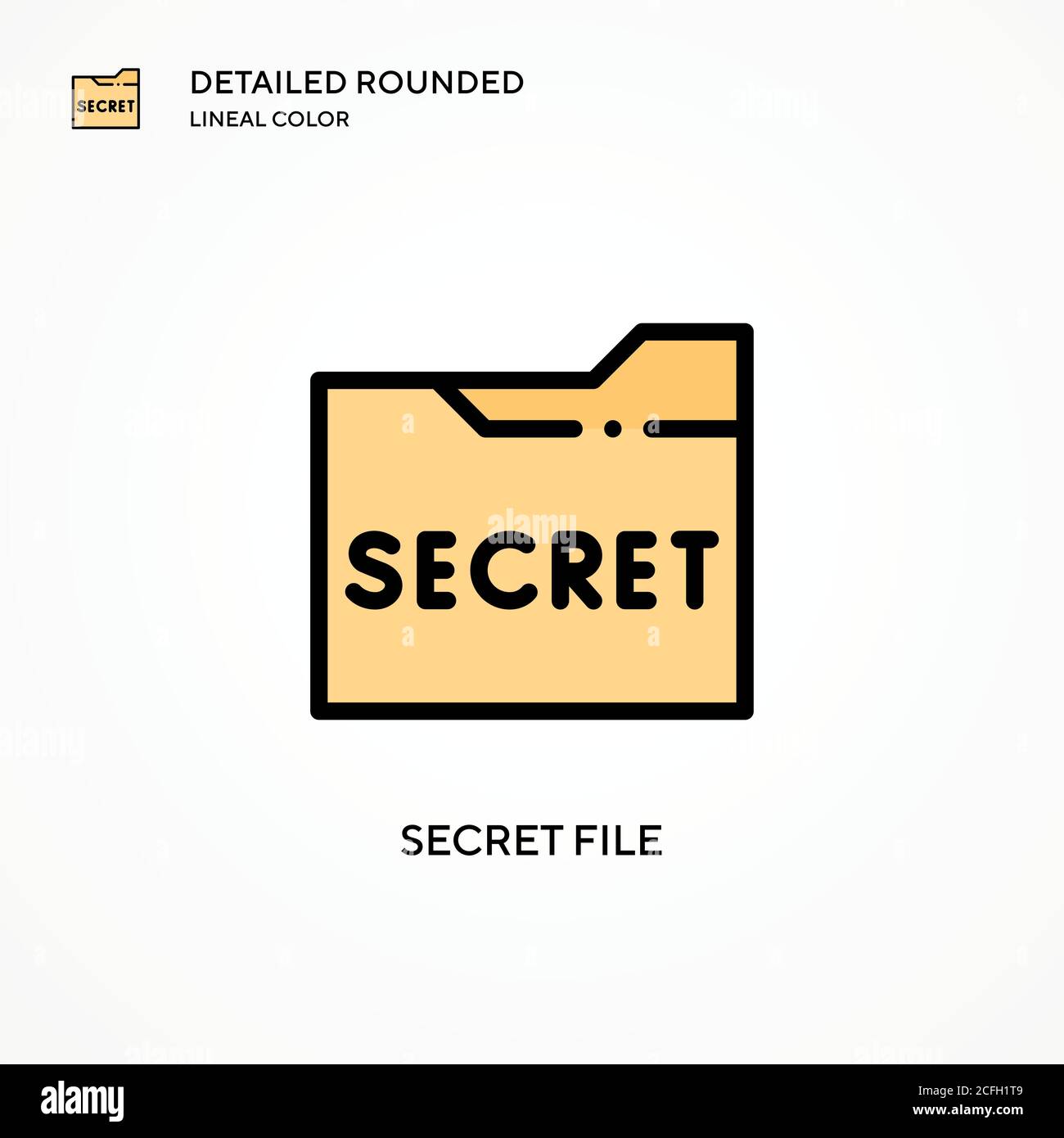 Secret file vector icon. Modern vector illustration concepts. Easy to ...