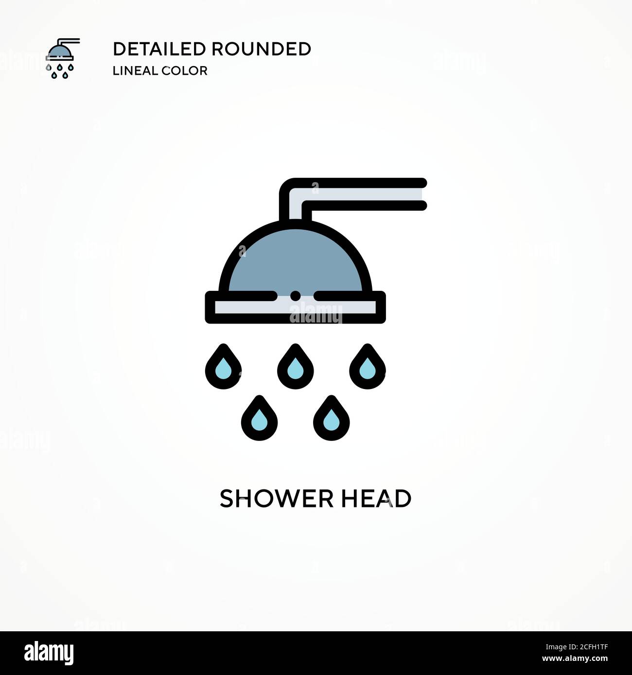Shower head vector icon. Modern vector illustration concepts. Easy to ...
