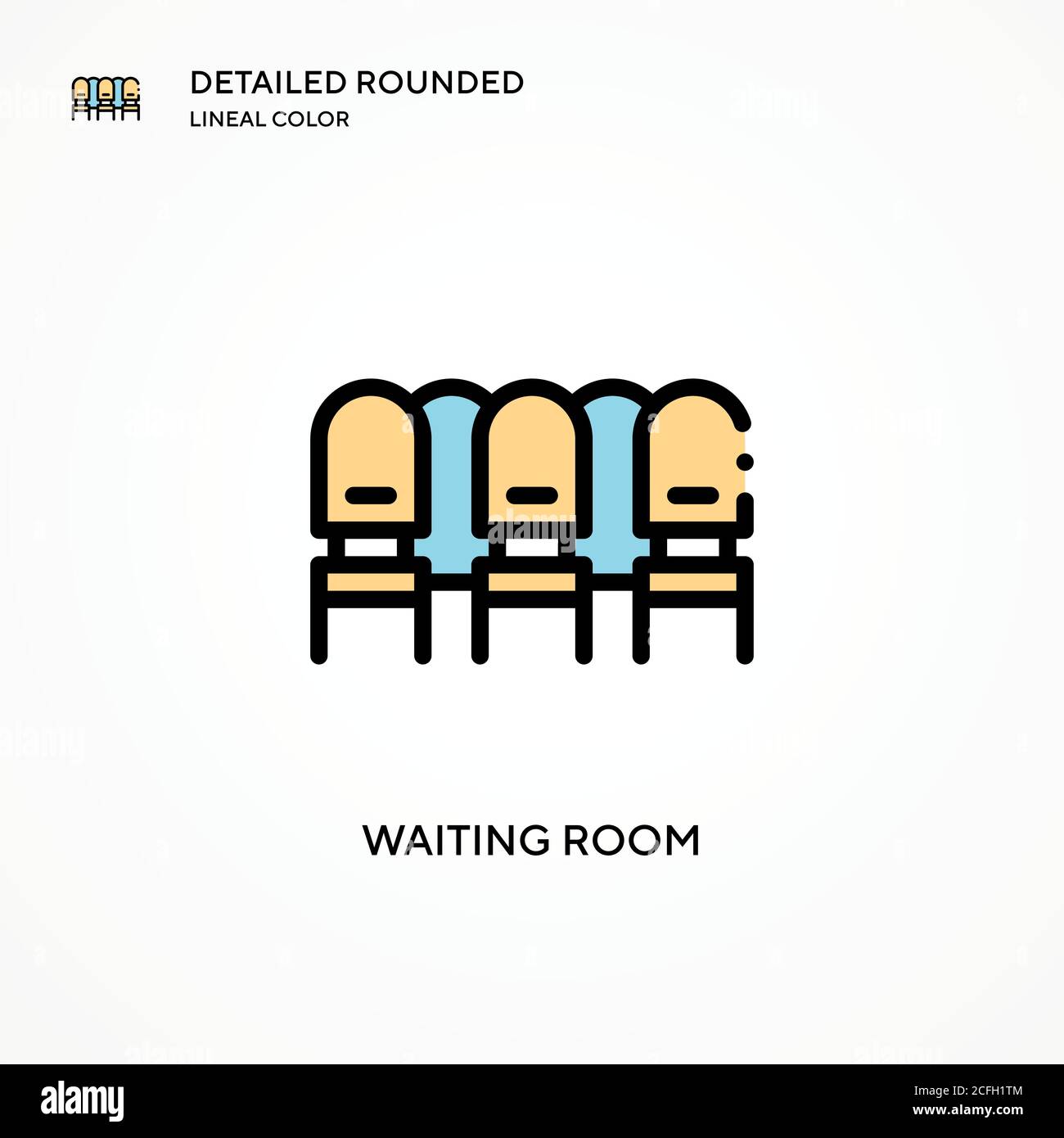 Waiting room vector icon. Modern vector illustration concepts. Easy to edit and customize Stock ...