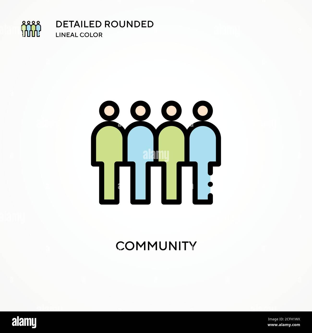 Community vector icon. Modern vector illustration concepts. Easy to ...