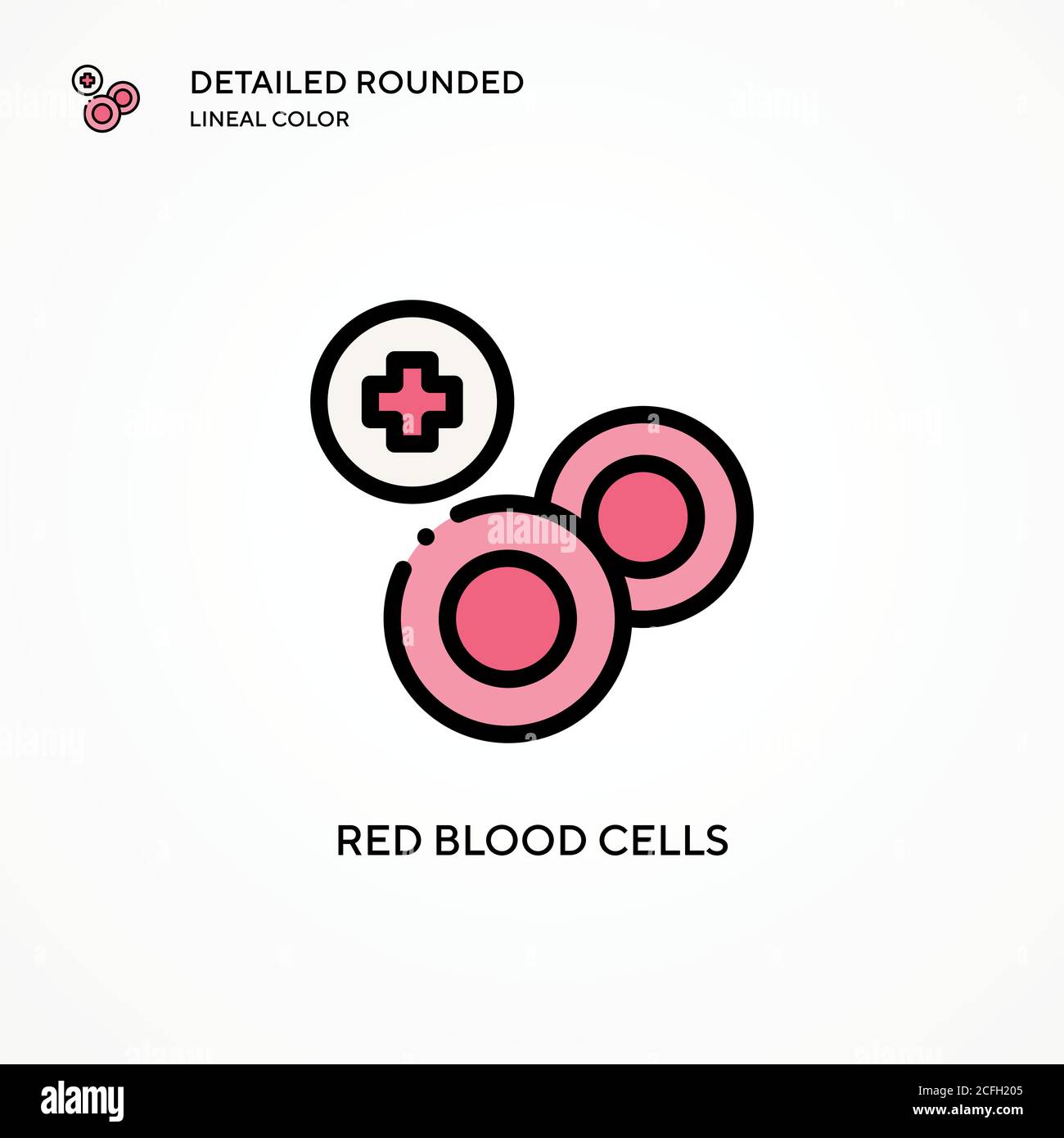 Red blood cells vector icon. Modern vector illustration concepts. Easy ...