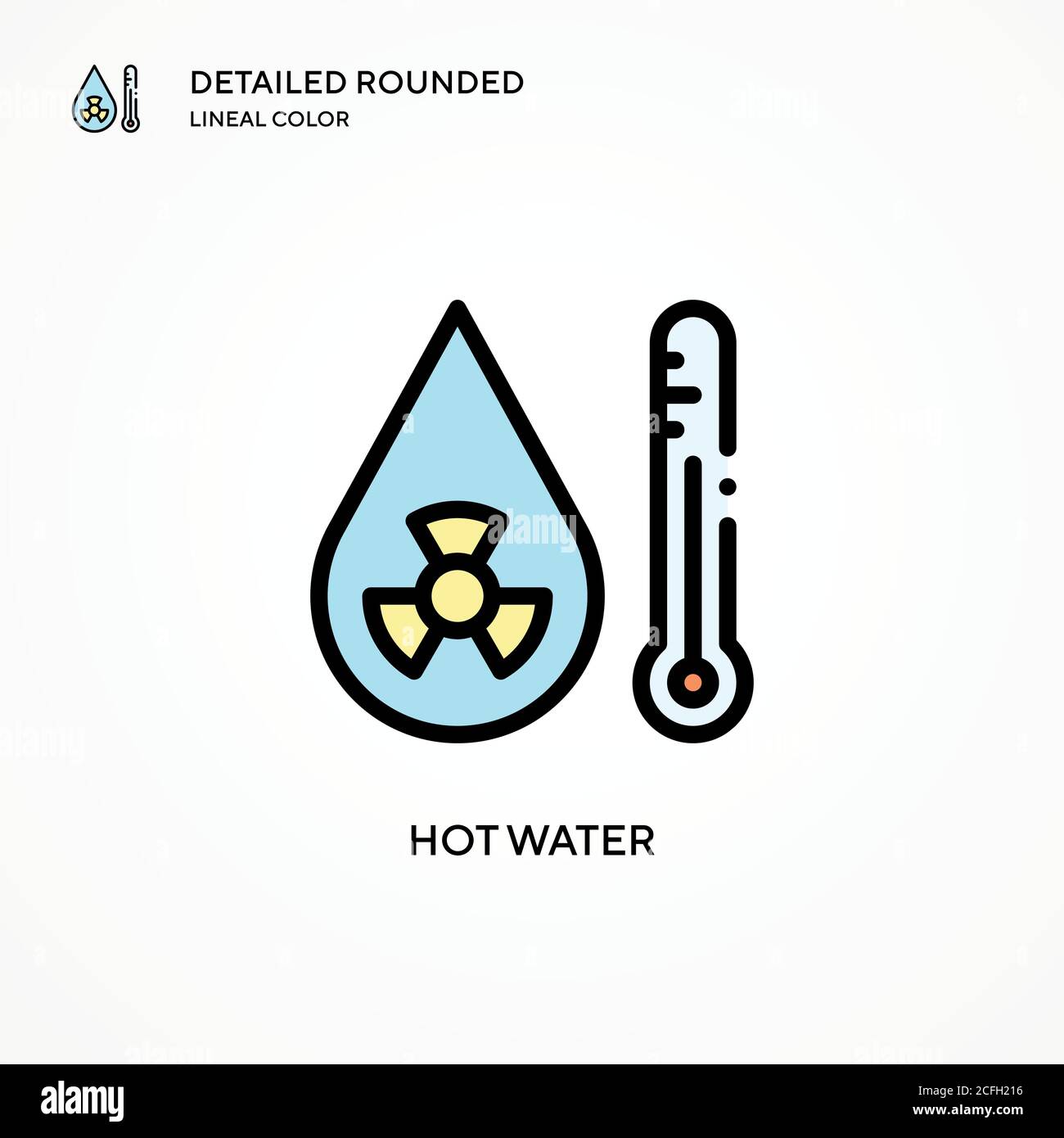 Hot water vector icon. Modern vector illustration concepts. Easy to ...