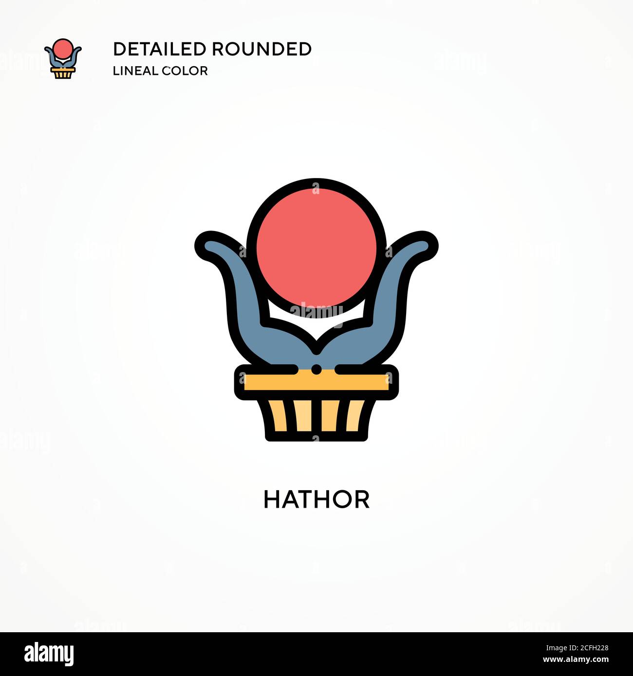 Hathor vector icon. Modern vector illustration concepts. Easy to edit ...