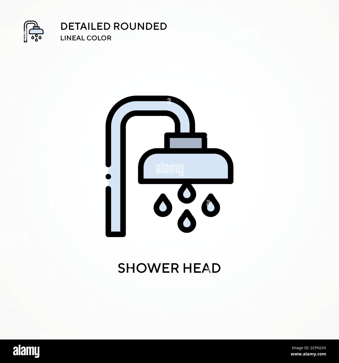 Shower head vector icon. Modern vector illustration concepts. Easy to ...