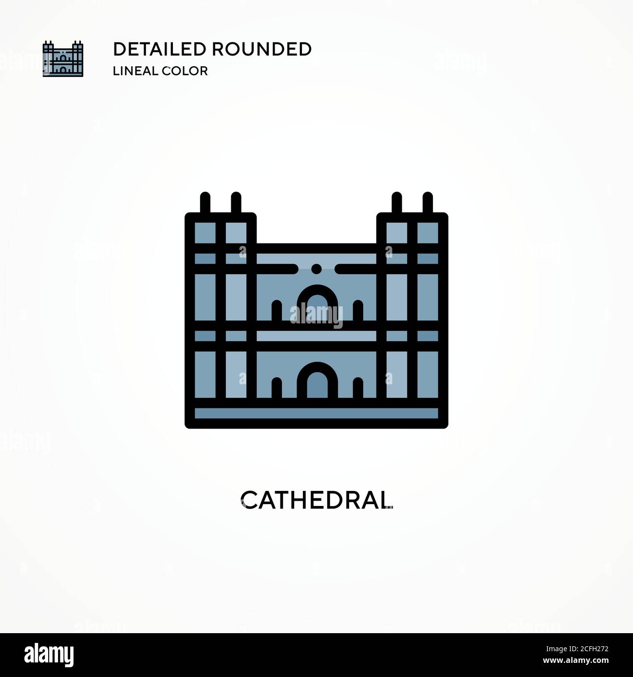 Cathedral vector icon. Modern vector illustration concepts. Easy to ...