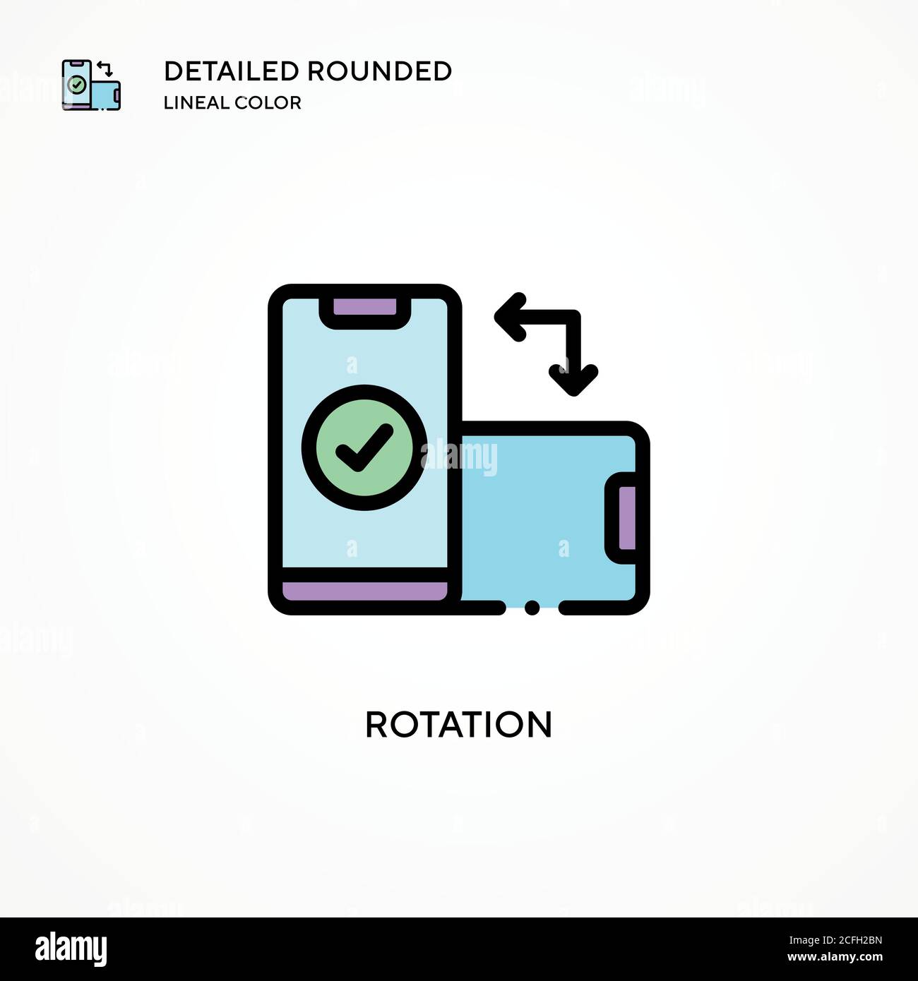 Rotation vector icon. Modern vector illustration concepts. Easy to edit ...