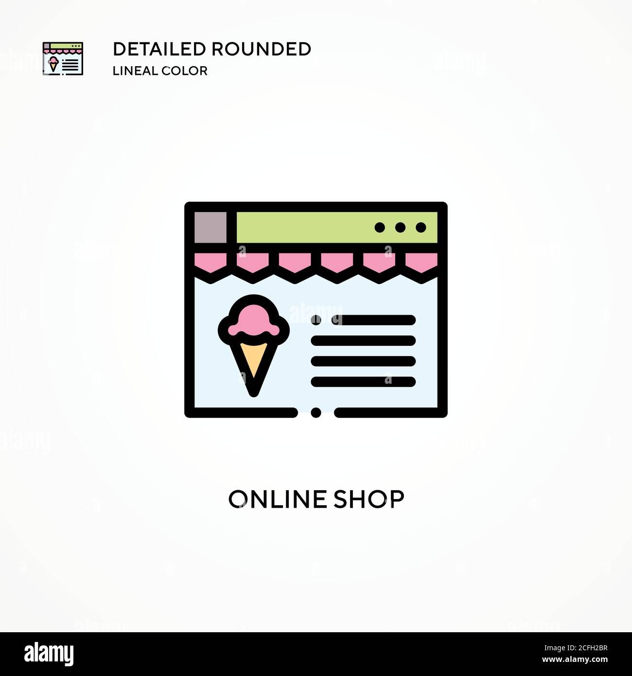 Online shop vector icon. Modern vector illustration concepts. Easy to ...