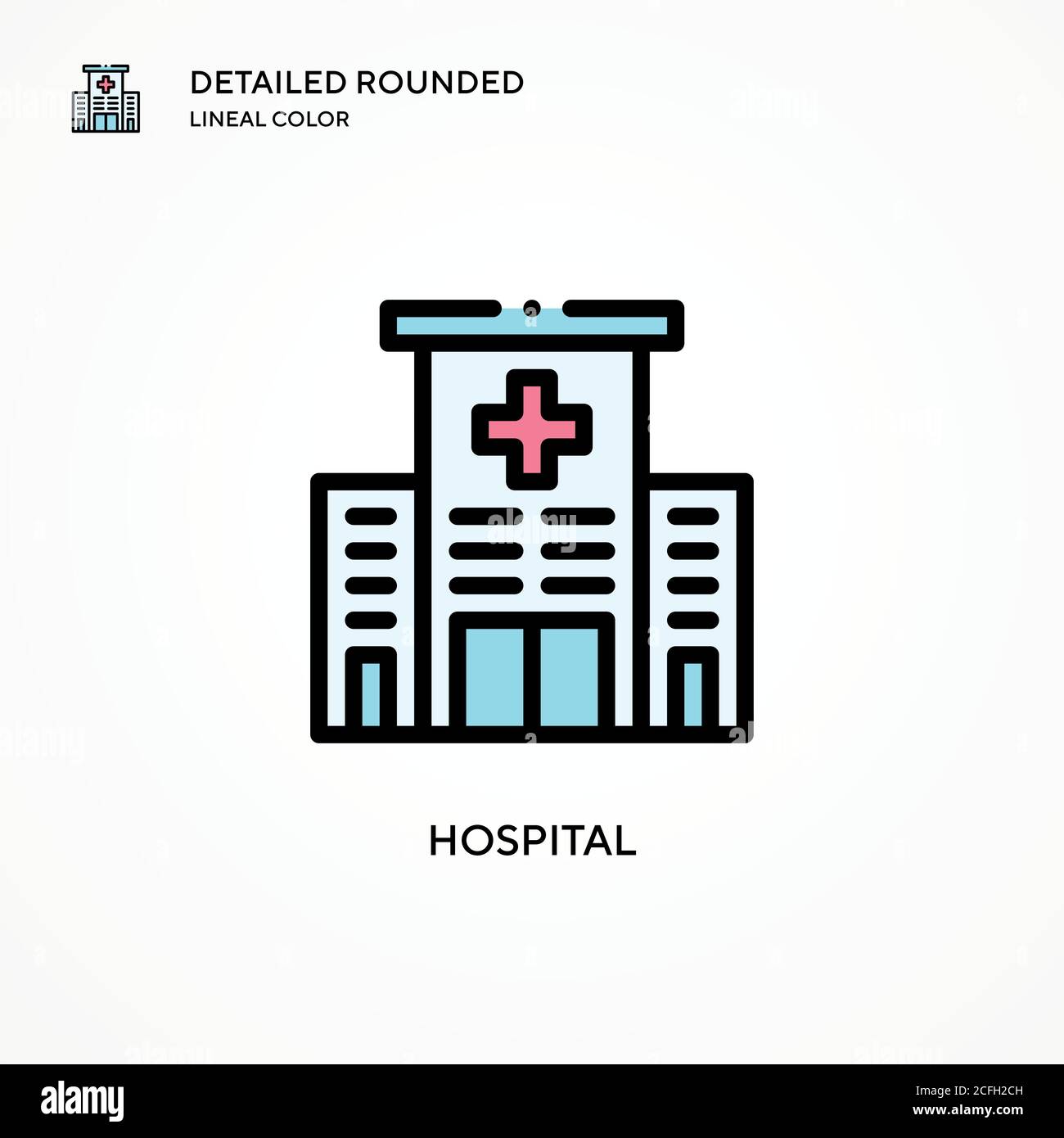 Hospital vector icon. Modern vector illustration concepts. Easy to edit ...