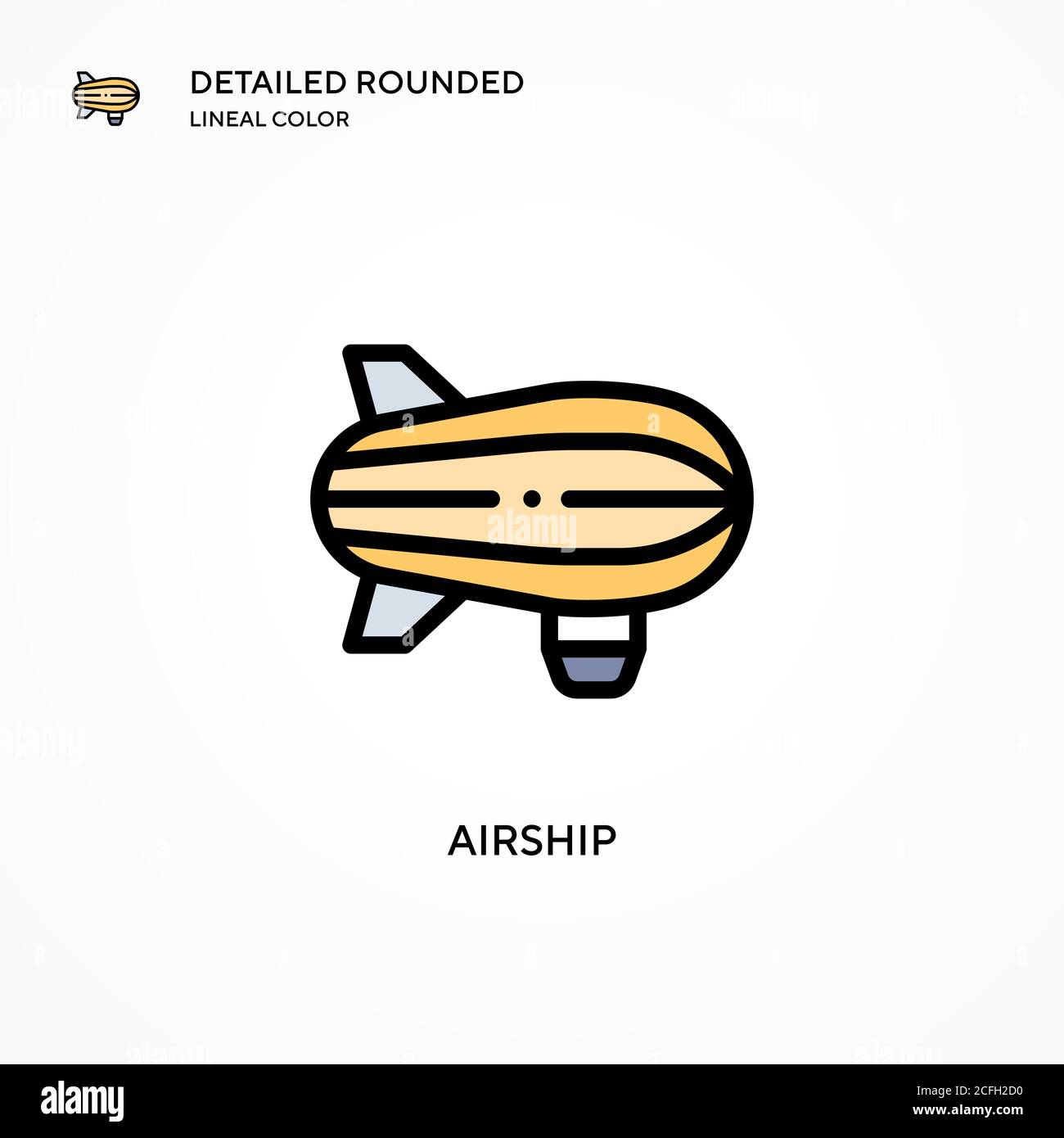 Airship vector icon. Modern vector illustration concepts. Easy to edit ...