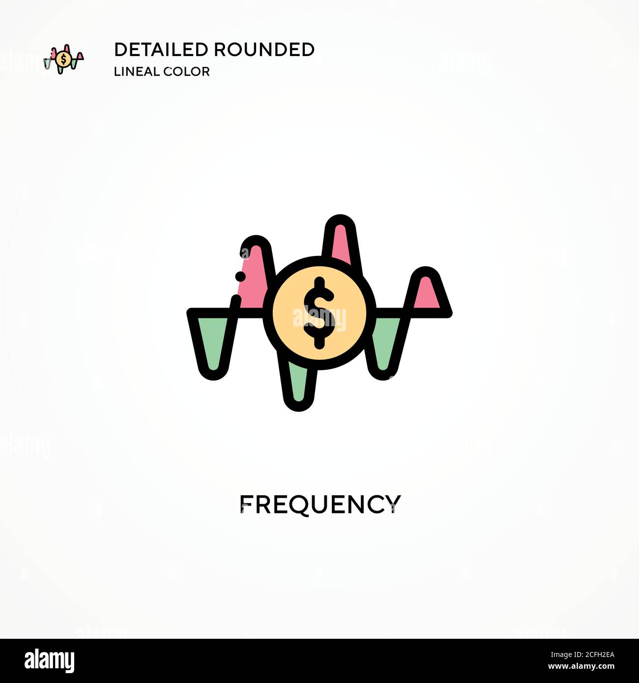 Frequency vector icon. Modern vector illustration concepts. Easy to ...