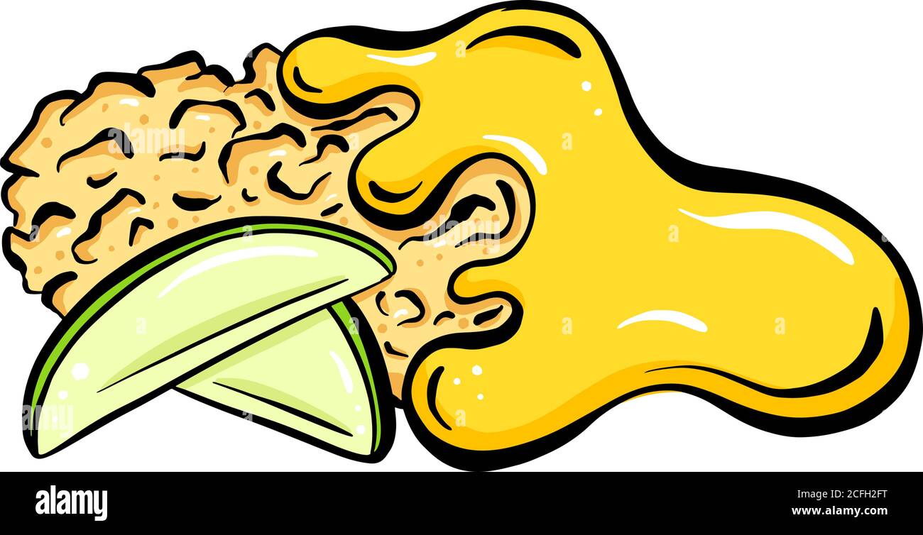 Apple crumble and custard cake Stock Vector Images - Alamy