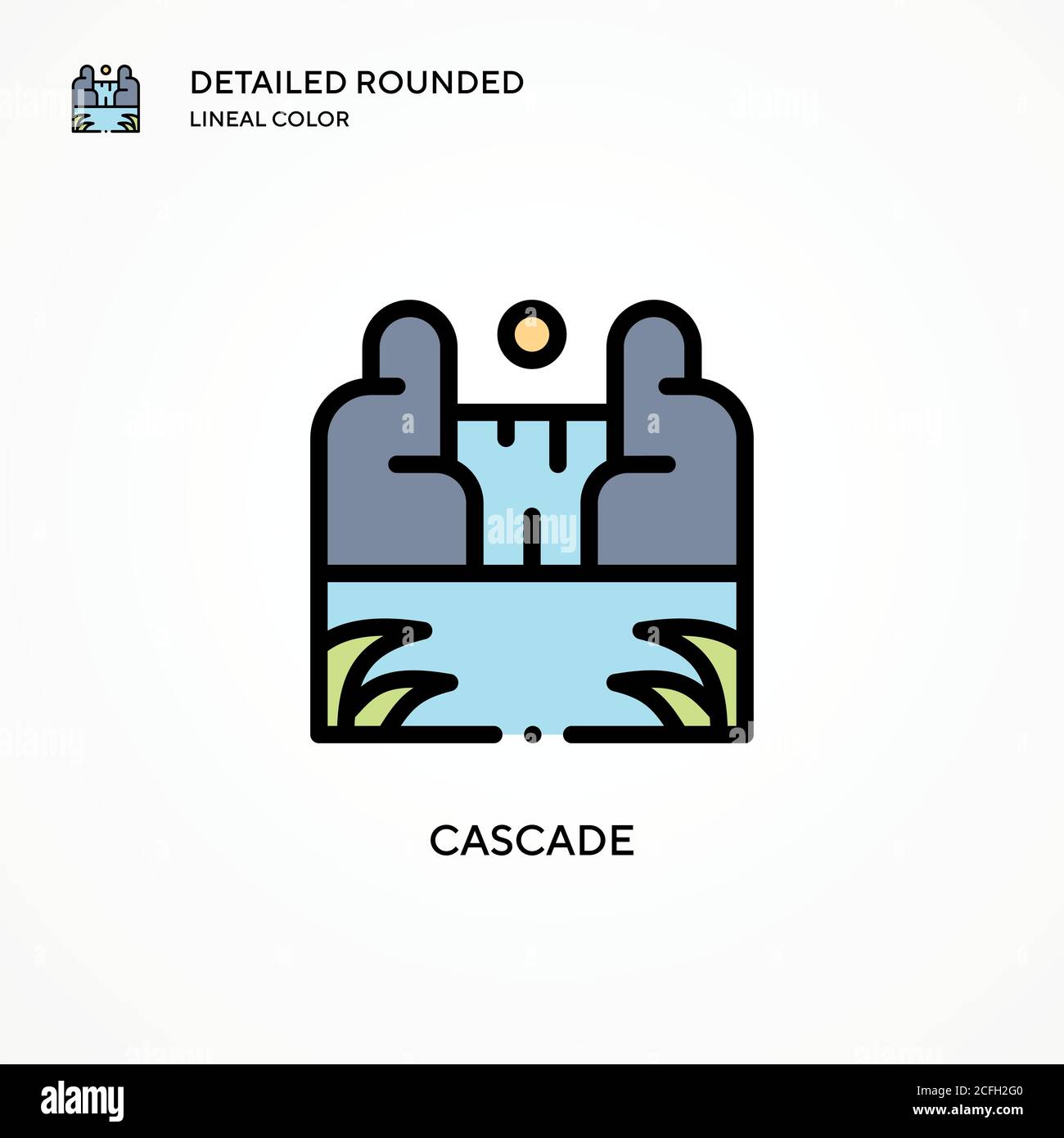 Cascade vector icon. Modern vector illustration concepts. Easy to edit ...