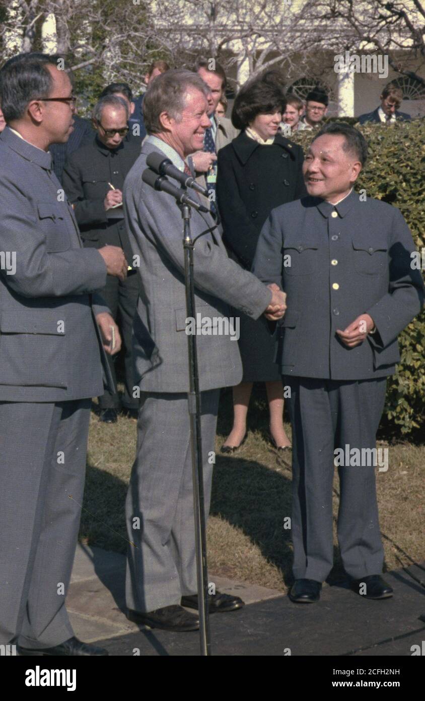 Jimmy Carter and Deng Xiaoping ca. 31 January 1979 Stock Photo - Alamy