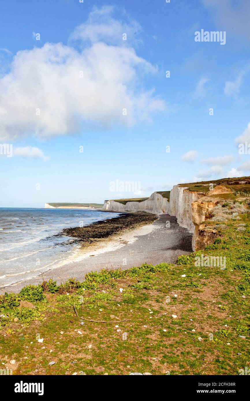 The White Cliffs of Dover, part of the North Downs formation, is the ...