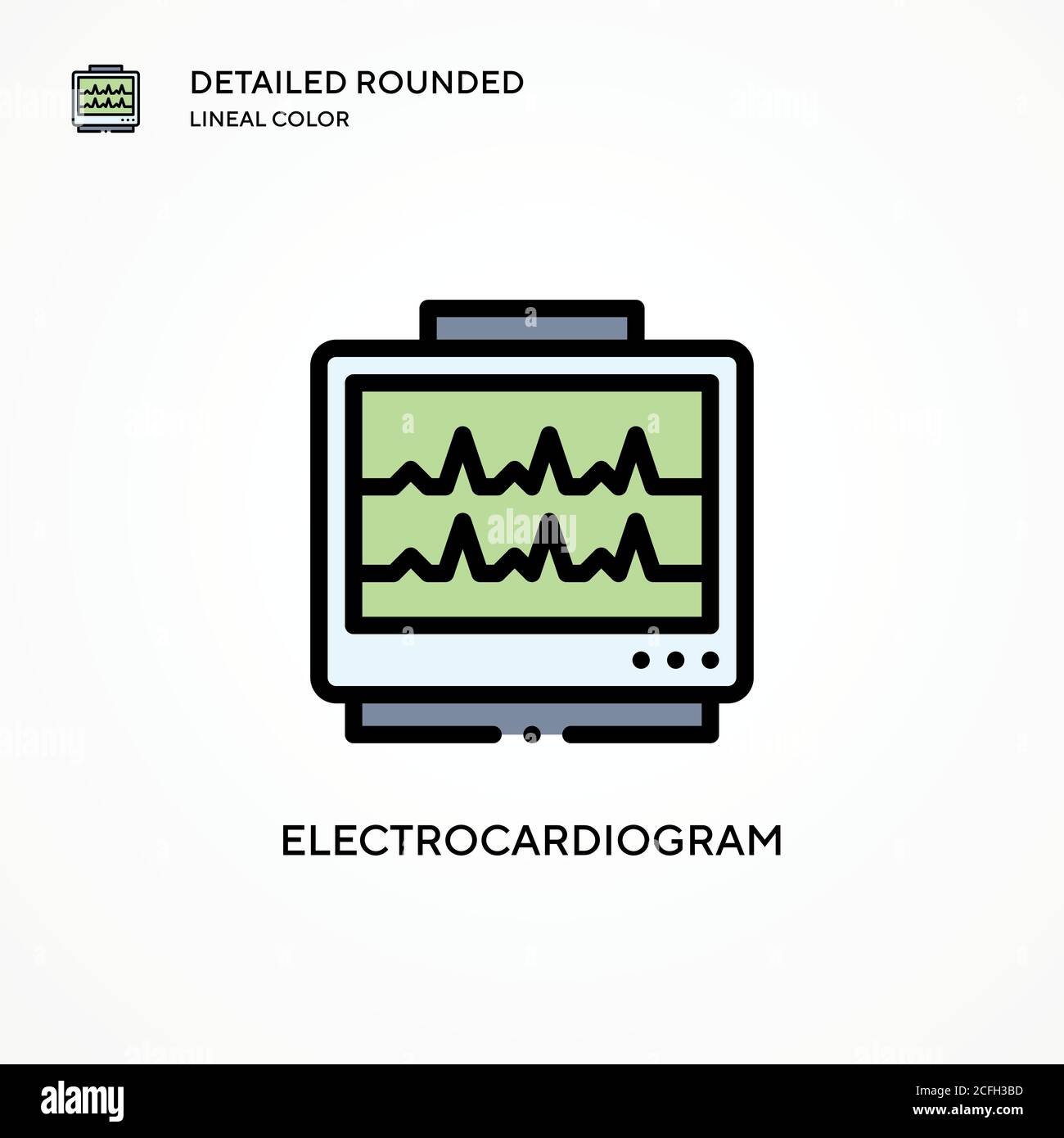 Electrocardiogram vector icon. Modern vector illustration concepts ...